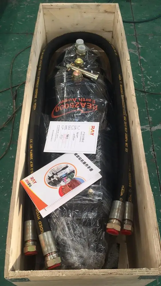 Earth Auger Gear Box With Extended And Extension Rod In Construction ...