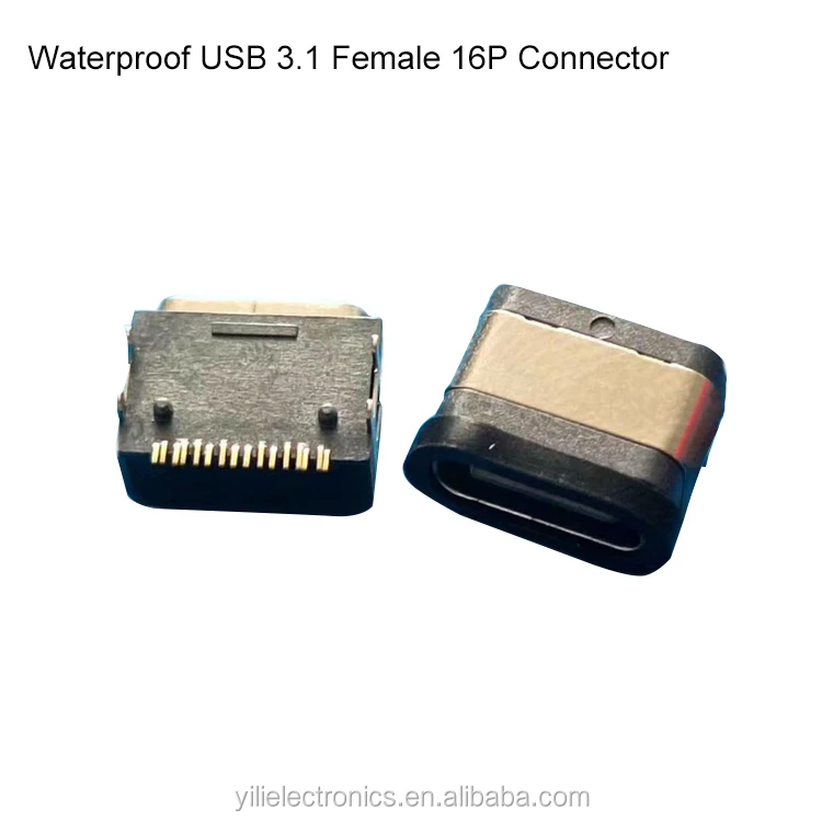 Professional Manufacturer of Waterproof USB 3.1 Type C Female 16P SMT ...