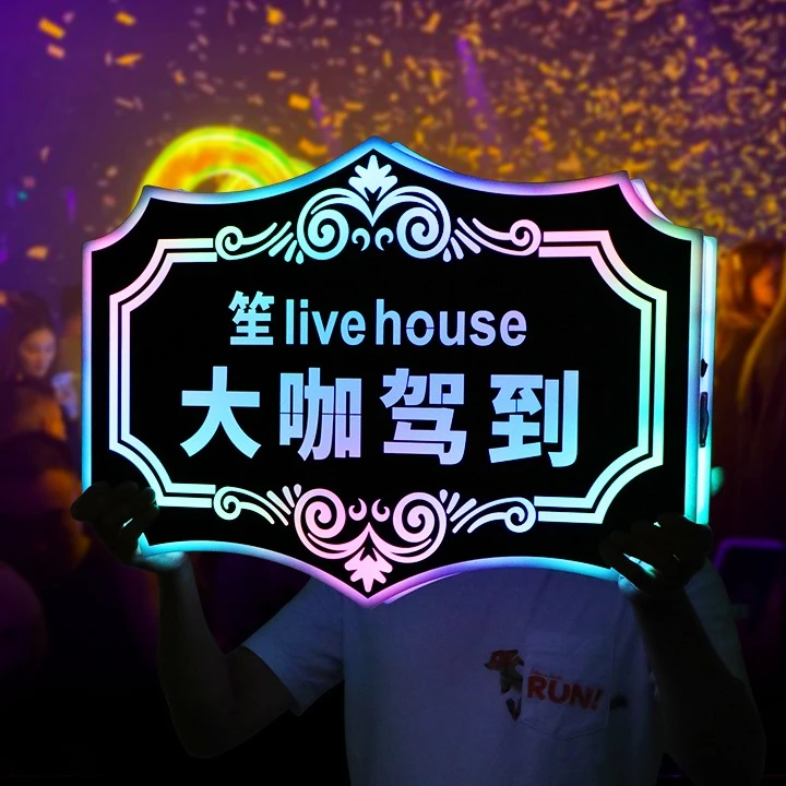 Custom Led Message Board Sign Nightclub Vip Marquee Presenter For Happy ...