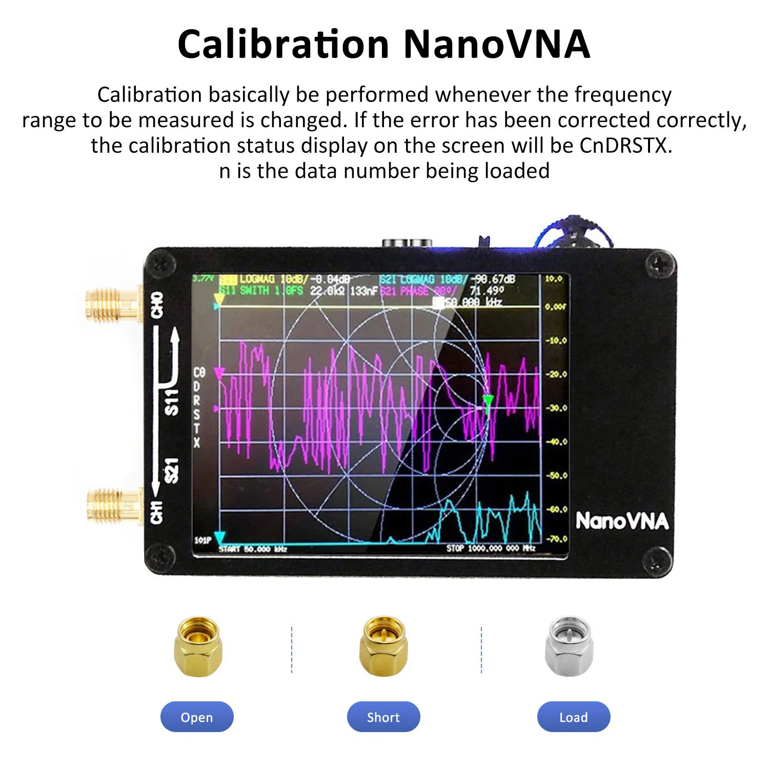 Nanovna-h SJ-001 Handheld Antenna Analyzer - MF HF VHF UHF
