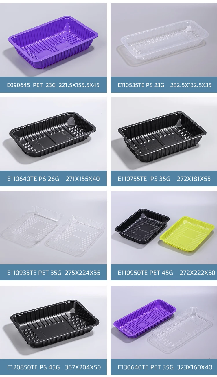 New Design Turned Edge Vacuum Formed Pet Pp Plastic Meat Tray For ...