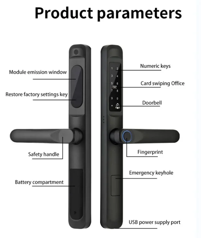 Silver Gold Waterproof Smart Aluminum Lock 3092 4585 Mortise Ttlock ...