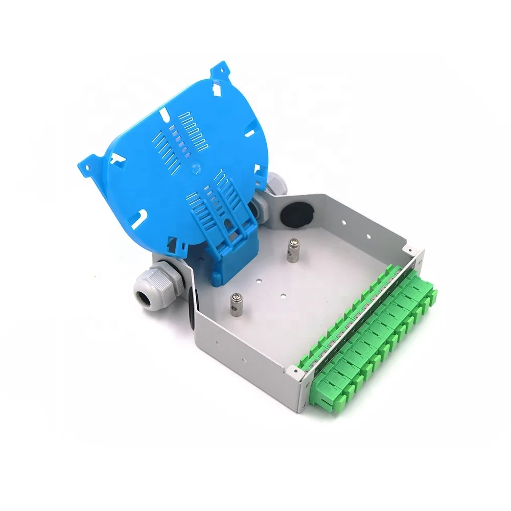 12 Fiber Rack Mount Cabinet 12 Port Sc Os2 Outdoor Din Rail Box Fibra ...