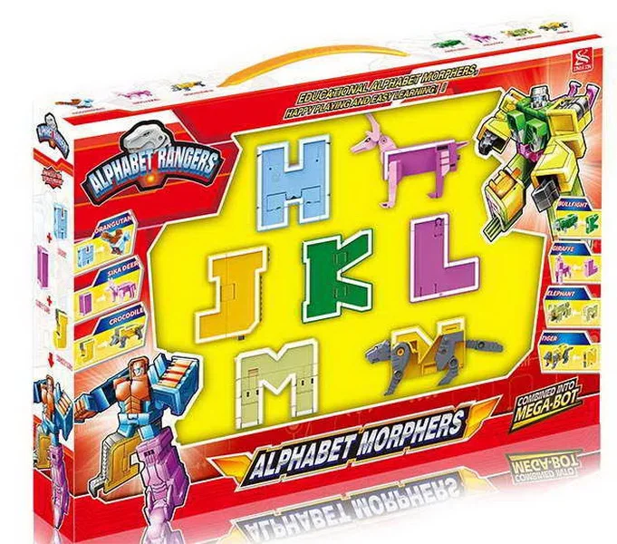 Hot Selling Alphabet Transform Robot Figure Educational Toys For Kids ...
