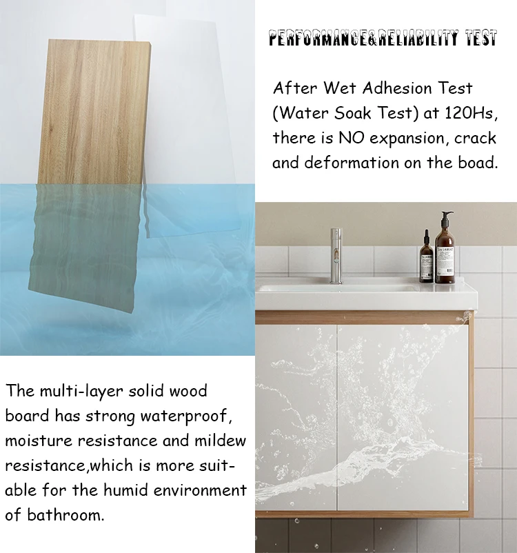 YIDA Modern Luxury European Style Plywood Light Mirror Single Sink Wall ...