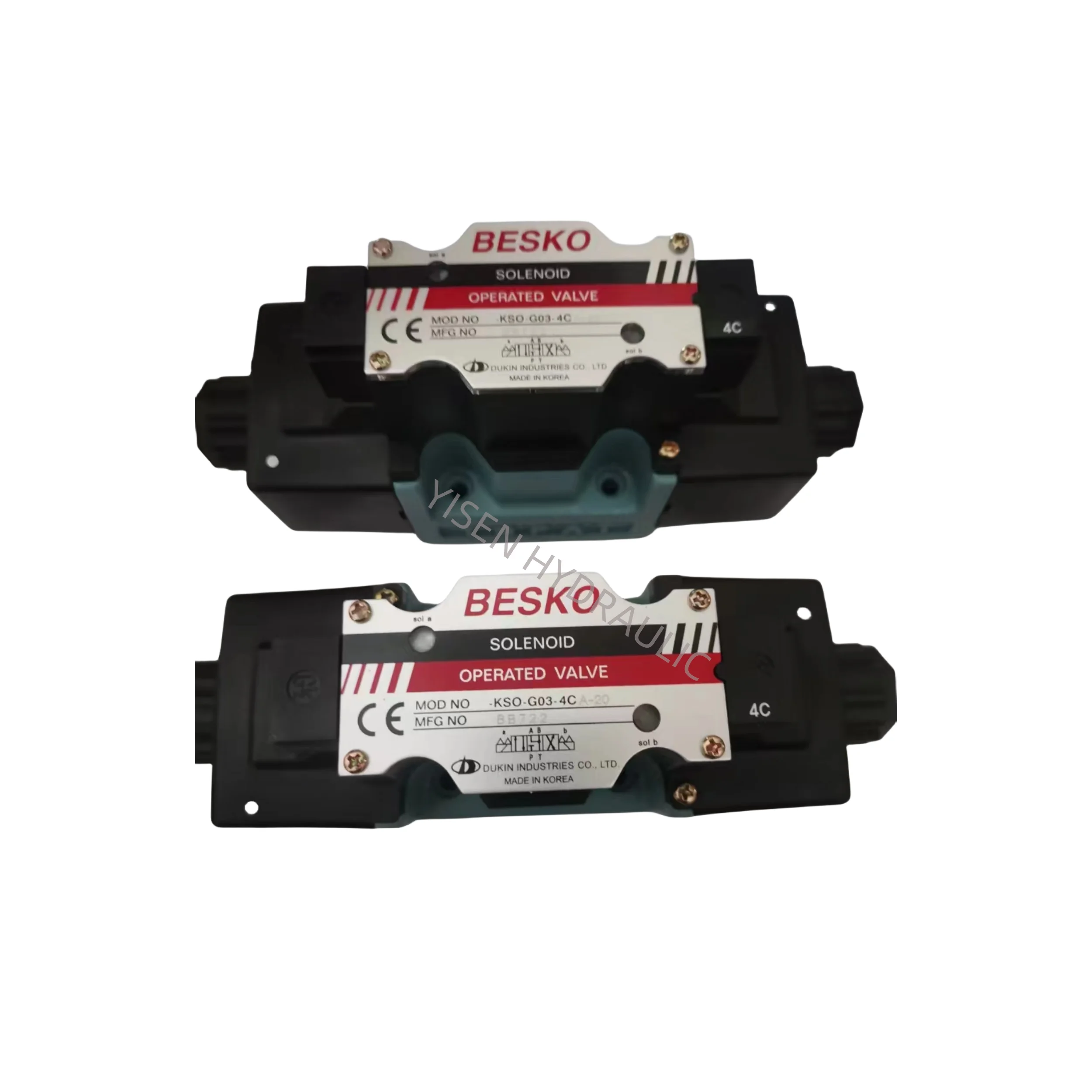 Korea BESKO Solenoid Valve KSO-G02 - Reliable Hydraulic Solutions