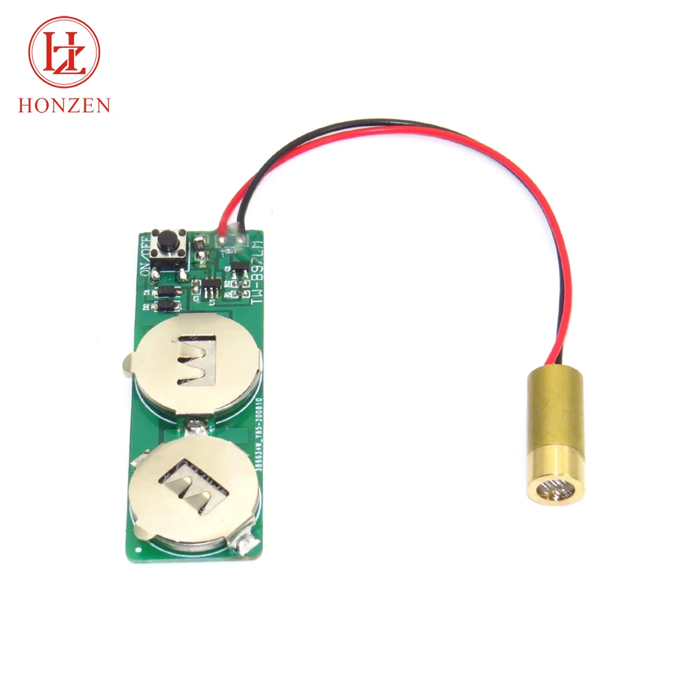 Mini Laser Red Dot Laser Diode Module 635nm 650nm with AA Battery ...