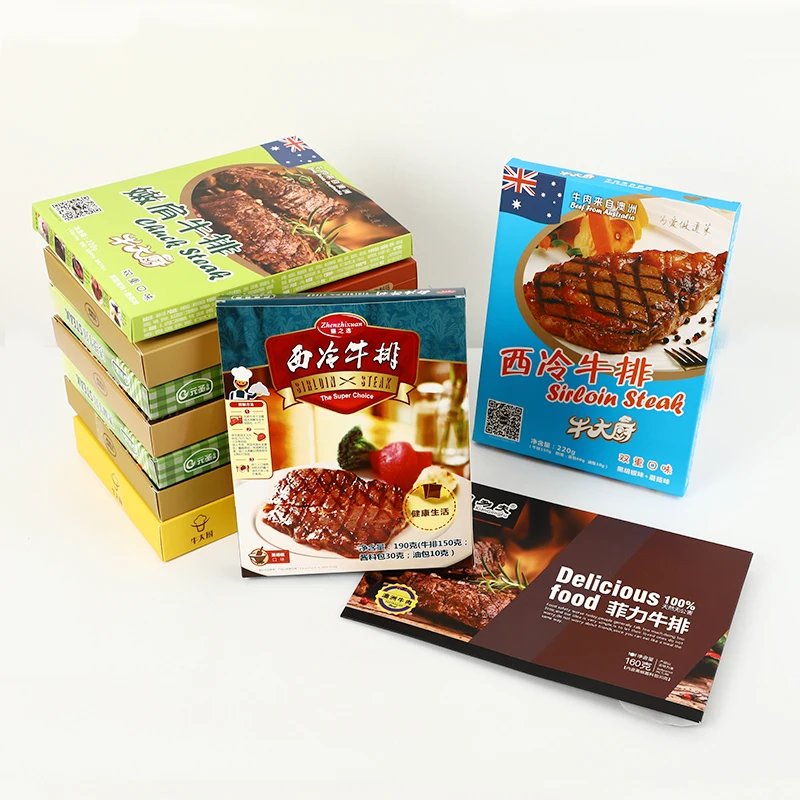 Custom Made Humidity Against Frozen Steaks Food Packaging Tuck Boxes ...