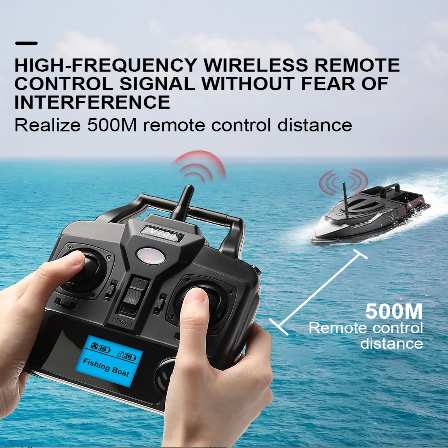 Usa Uk Stock V700 1.5kg 500m Distance Remote Control Rc Gps Fishing ...