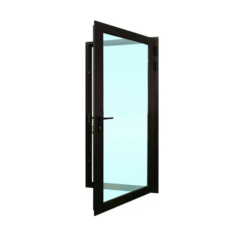 Tempered Glass Double Leaf Aluminum Swing Door Modern Aluminum Home