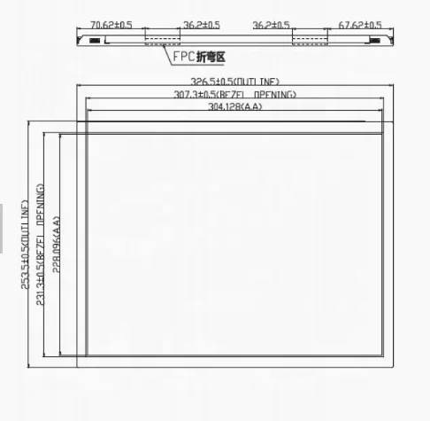 Oem 15 Inch Lcd Display Panel Module 1024*768 Resolution High ...
