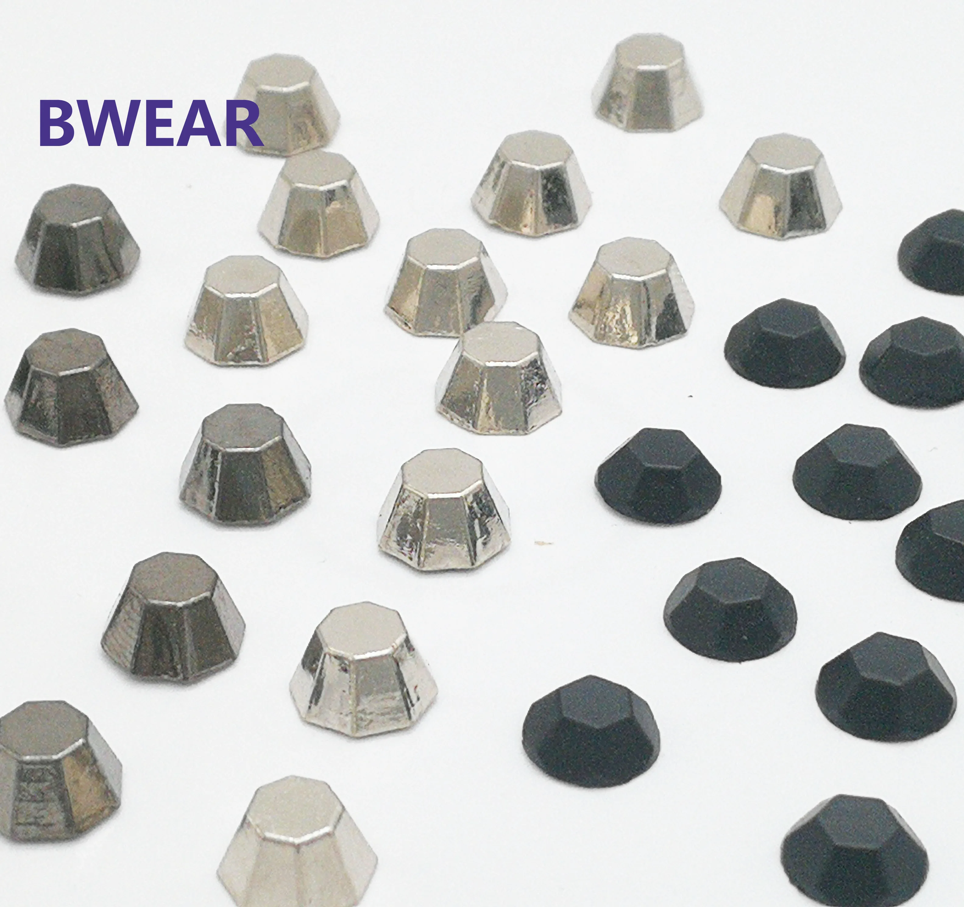 Black Color Convex 8mm Dome Bulk Spikes Leather Rivets