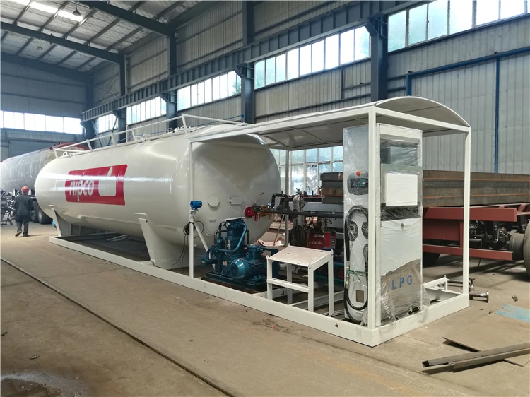5 Tons 10 Tons Lpg Skid Tank Filling Station With Pump And Dispensers ...