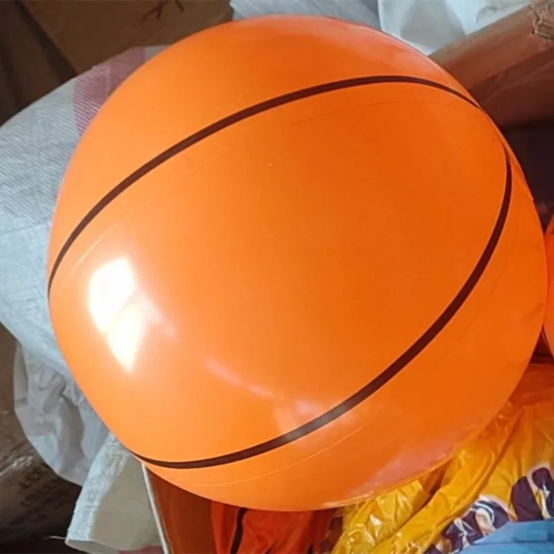 Colorful PVC 40cm Inflatable Beach Ball Basketball Football Seaside ...