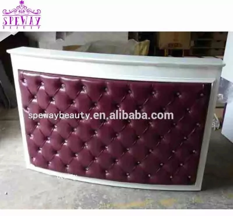 Luxury White Pu Leather Covers Salon Reception Desk For Sale - Buy ...