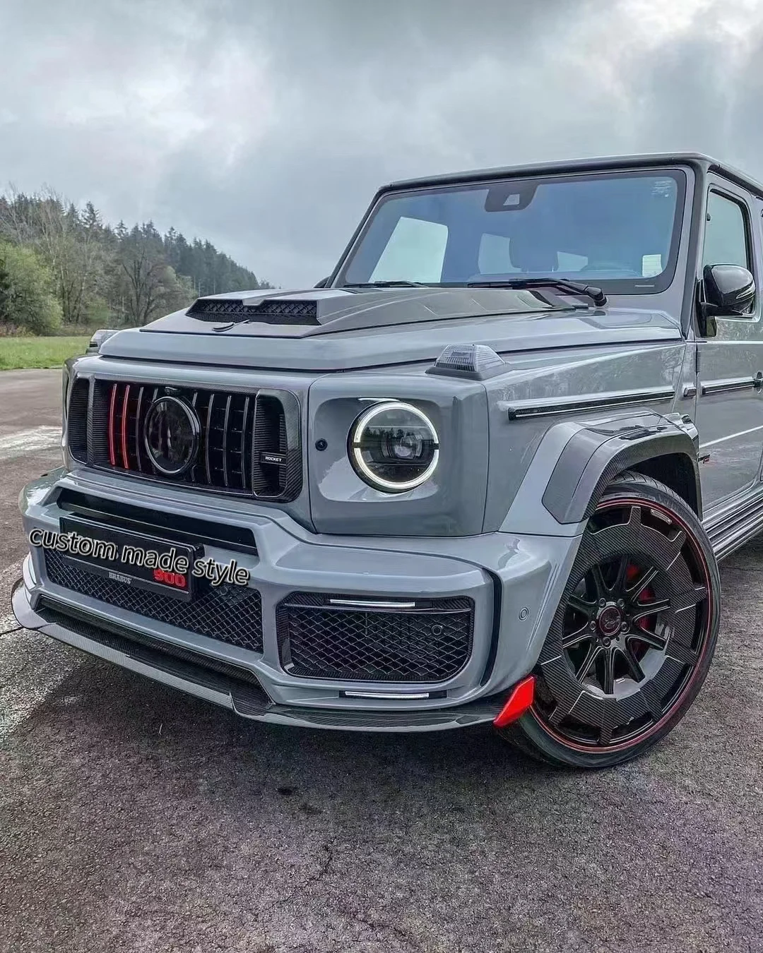 High Quality Widestar Rocket G900 Full Dry Carbon Body Kit For G-wagon G Class W463a W464 B700 ...