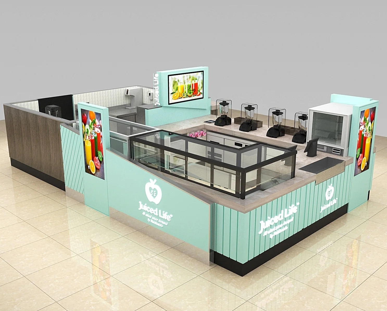 Mall Fast Food Kiosk For Fruit Juice Kiosk Bar Ideas | Modern Bubble ...
