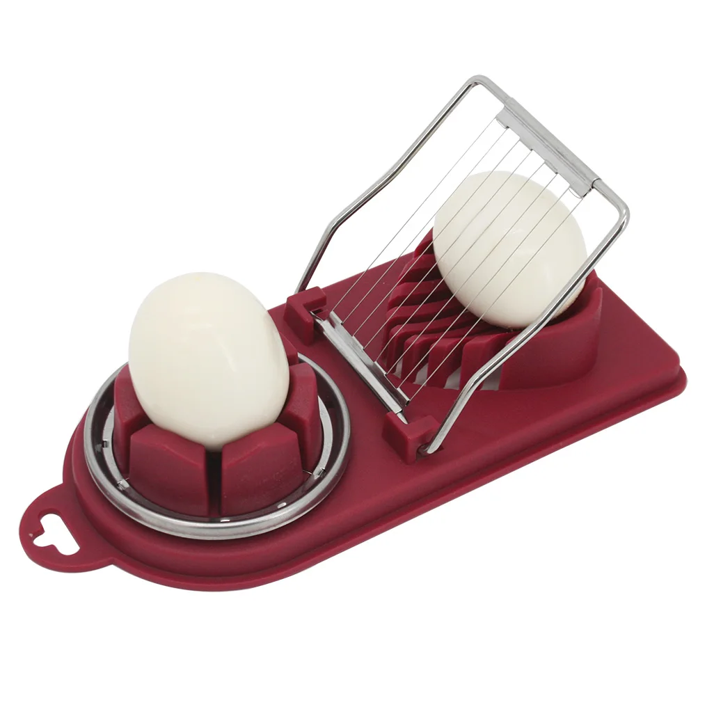 Multi-Purpose Kitchen Utensils Stainless Steel Egg Cutter With Plastic ...