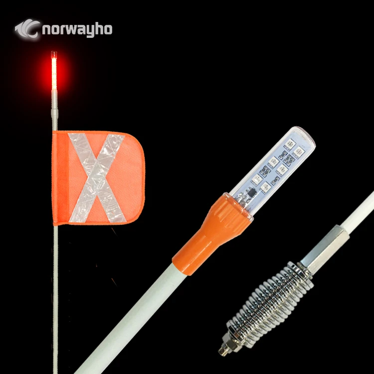 Wholesale Mining Safety Flag with Heavy Duty Spring Mount LED Whip