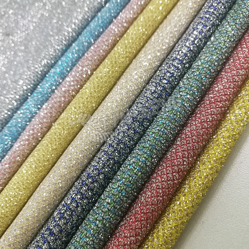 Glitter Metallic Bonding Fabric For Prom Dress - Buy Metallic Bonding ...