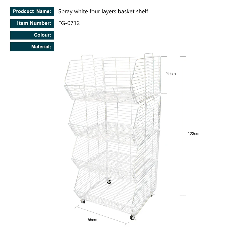 Supermarket Wire Mesh Display Racks - Durable & Versatile
