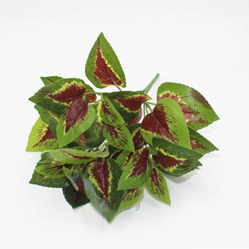 Artificial Green Plastic Leaves 33cm Outdoor Decorative Wall Hanging ...