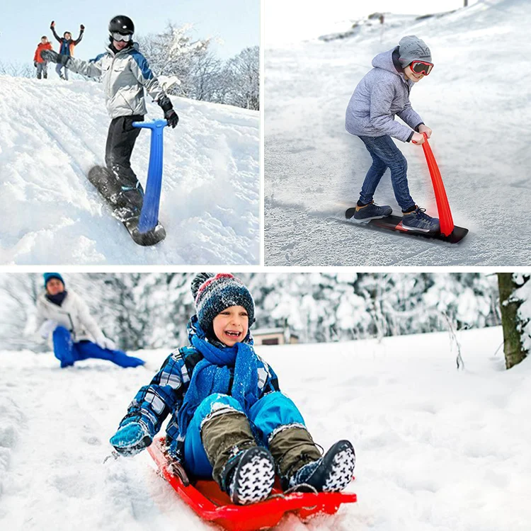 Plastic Foldable Snowboard Sled Snow Scooter Ski Sledge - Buy Foldable ...