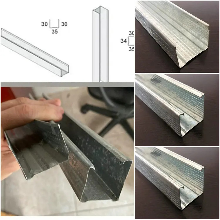 Mill Supply Perforated C Channel Metal Stud Price Per Kg Weight Per ...