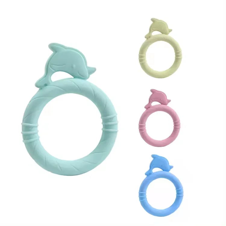 Infant Soothing Toy Kids Chewing Teethers Toys Silicone Pendant Baby ...