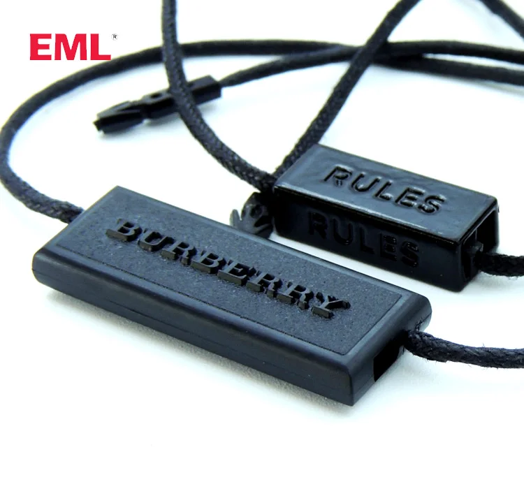 Hangtag Lock Custom Embossed Brand Name Logo Plastic Swing Loop Hang ...