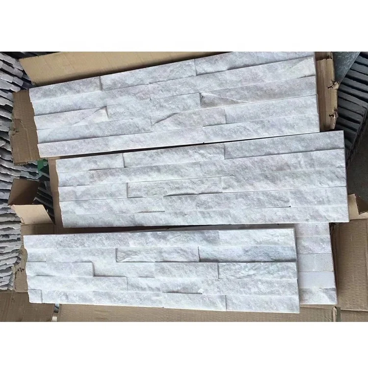 Pure White Quartz Stone Wall Cladding - Eco-Friendly & Durable