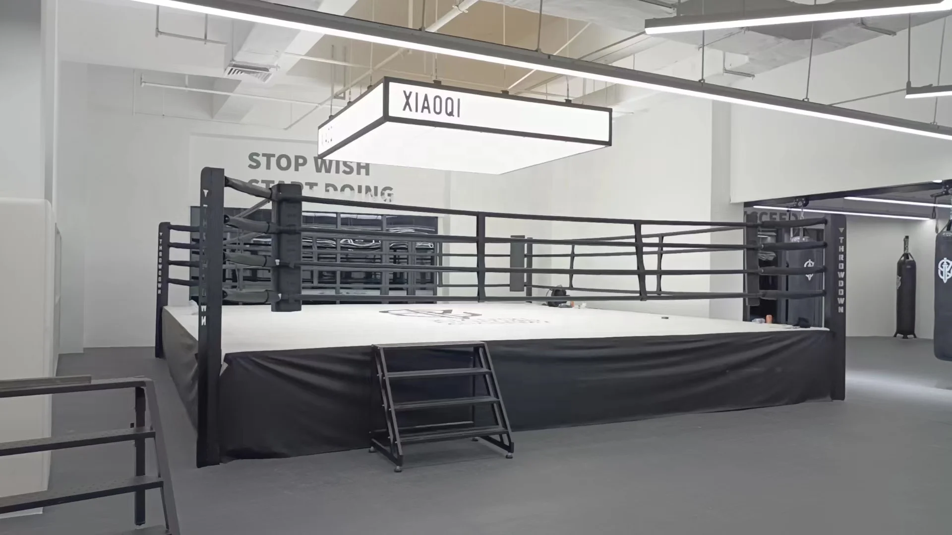 Professional Muay Thai Mma Platform Boxing Ring With Canvas Cover Ropes ...