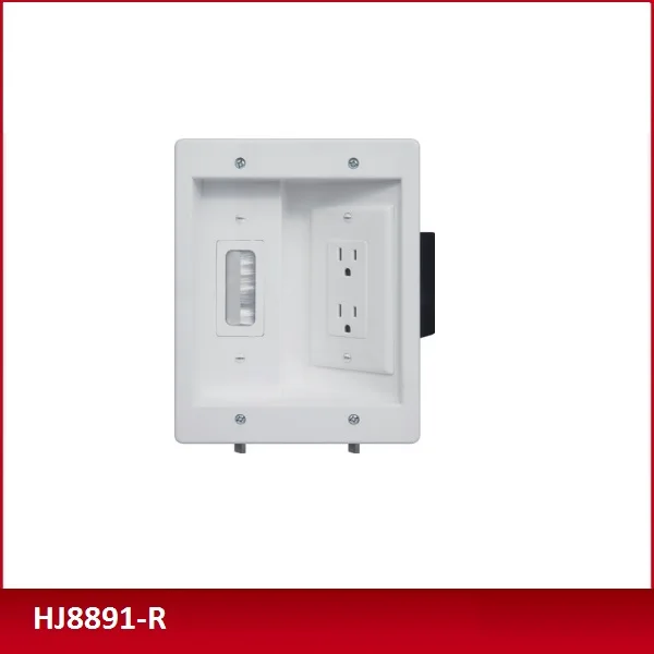 White Recessed Wall Outlet - Easy Life with Audio/video Access