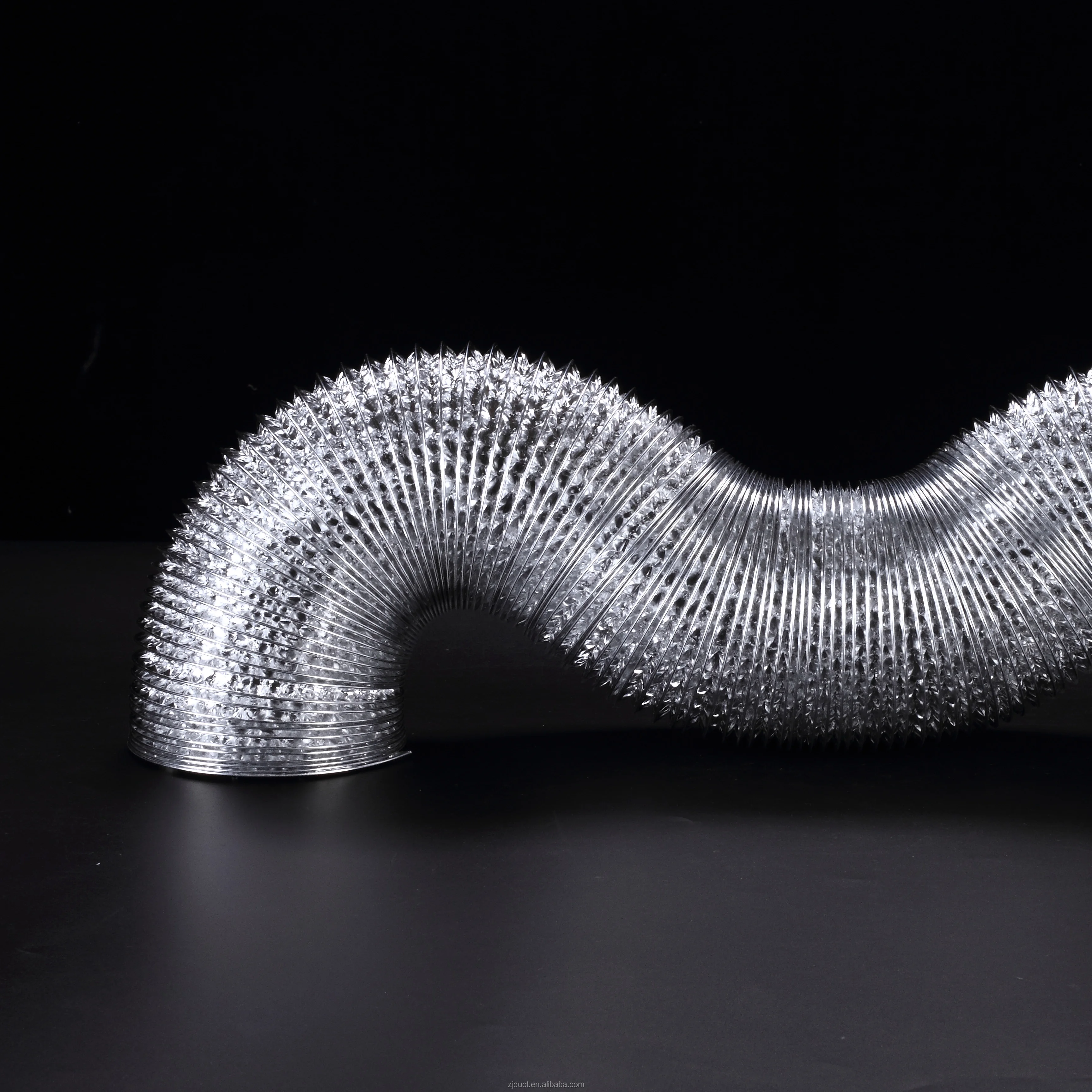 4inch Silver Industrial Energy Saving Flexible Aluminum Foil Ducting 10 ...