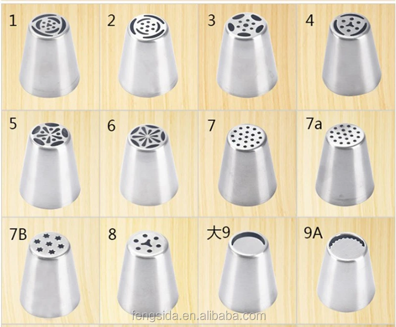 68 Sets Stainless Steel Pastry Nozzles For Cream With Pastry Bag Cake ...