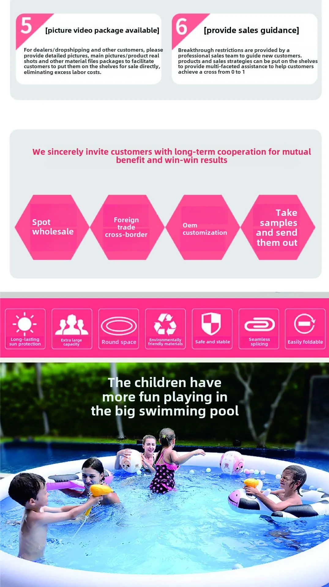 Jilong Large Outdoor PVC Family and Children's Spa Pool with Escalator ...