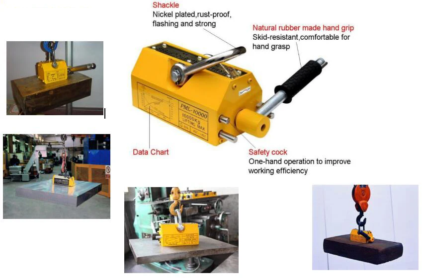 Manual Hand Magnetic Lifter 100kg 200kg 500kg 1000kg 2000kg 3000kg With ...