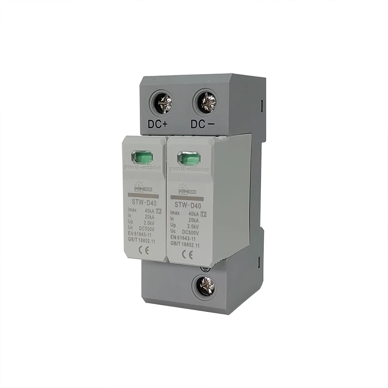 KINEE T2 Surge Protection Device 2P SPD with 500Vdc 40ka T2 Rating ...