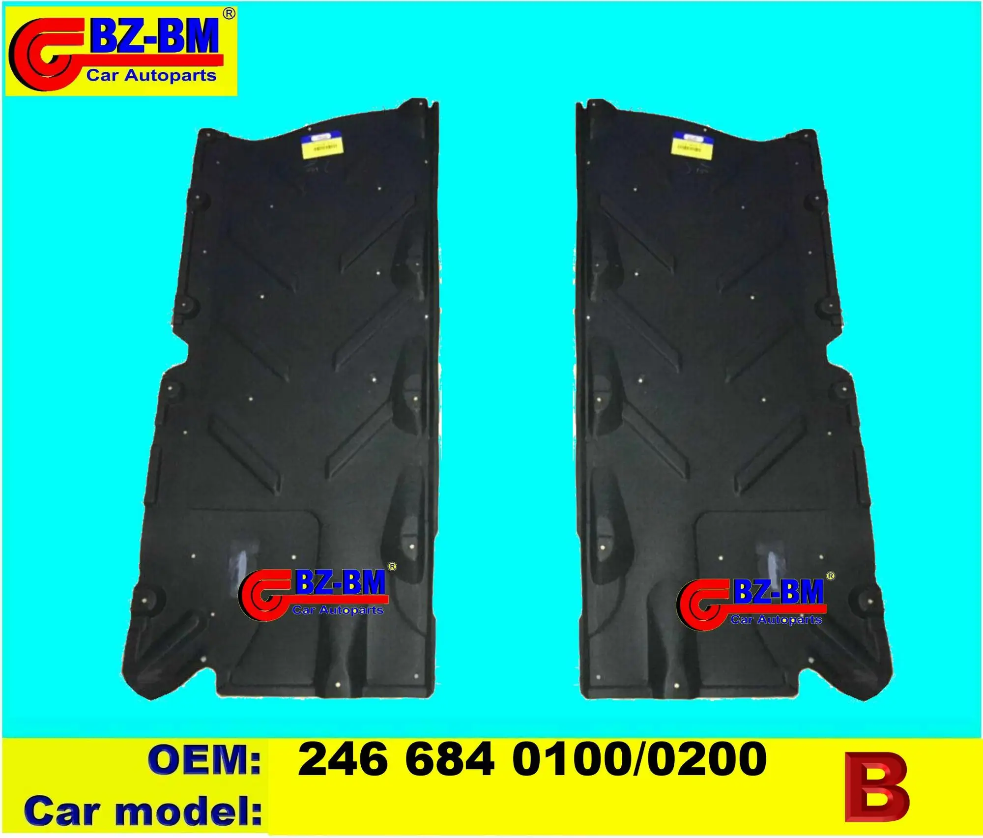 156 885 0036เครื่องยนต์Shield Splash GuardสำหรับBENZหม้อน้ำถังGuard ...