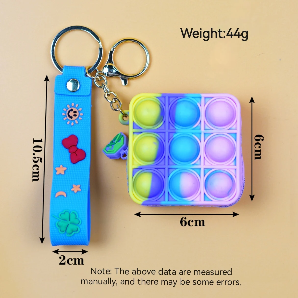 Customizable Relieves Pressure Bubble Fidget Keychain With Storage ...
