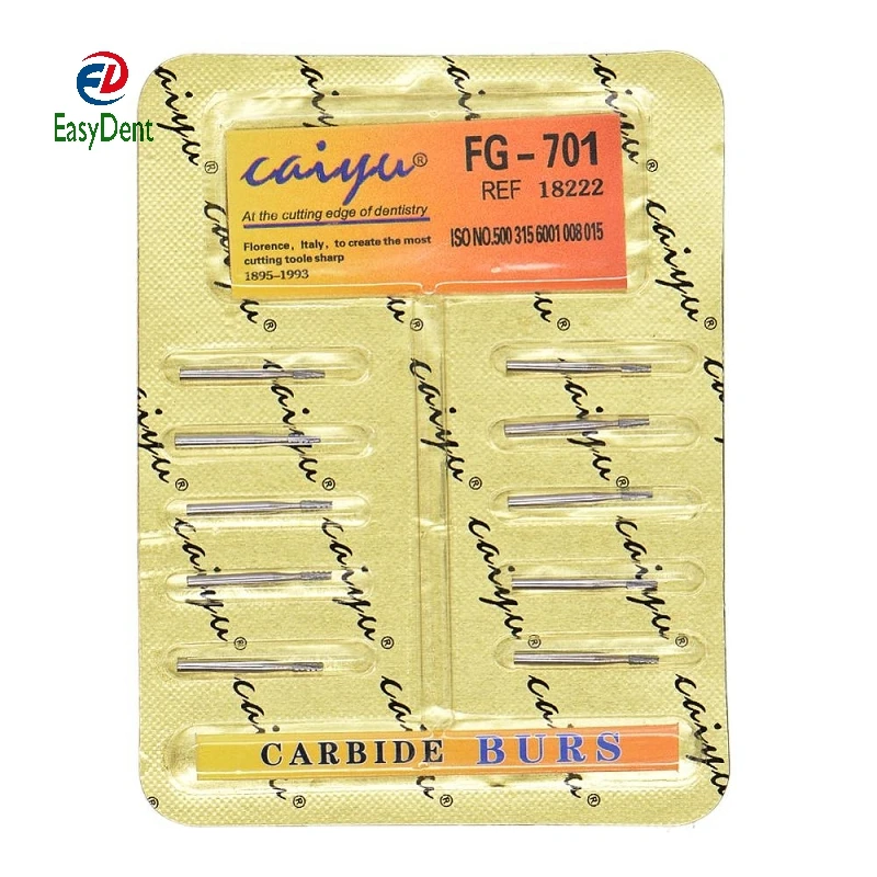 Denture Fissure Bur Dental Tungsten Steel Carbide Burs For High Speed ...