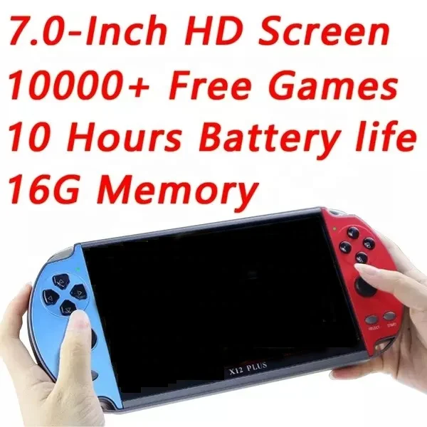 2020 New Arrival X12 Plus Handheld Video Game Console 7 Inch16g Hd ...
