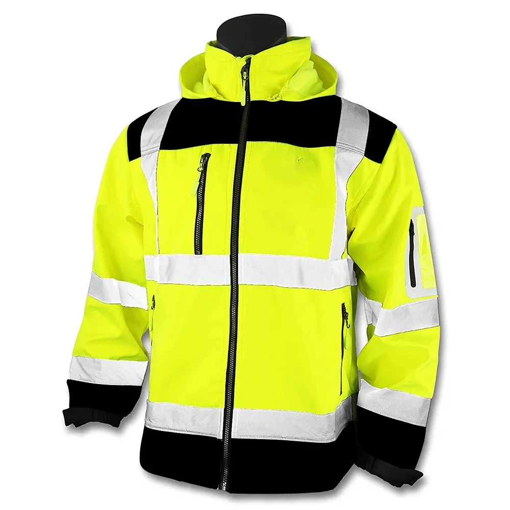 Customizable Logo Men's Winter Jacket Class 3 Hi Vis Safety Reflective ...