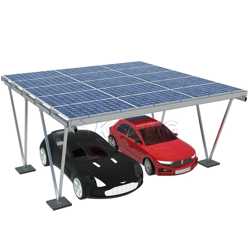 10kw Lightweight Aluminum Solar Carport System Ground-mounted Car ...