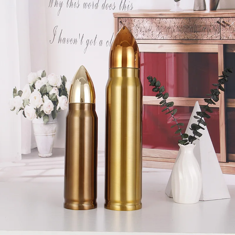 Custom Stainless Steel Thermos Bullet Bottle - 500ml