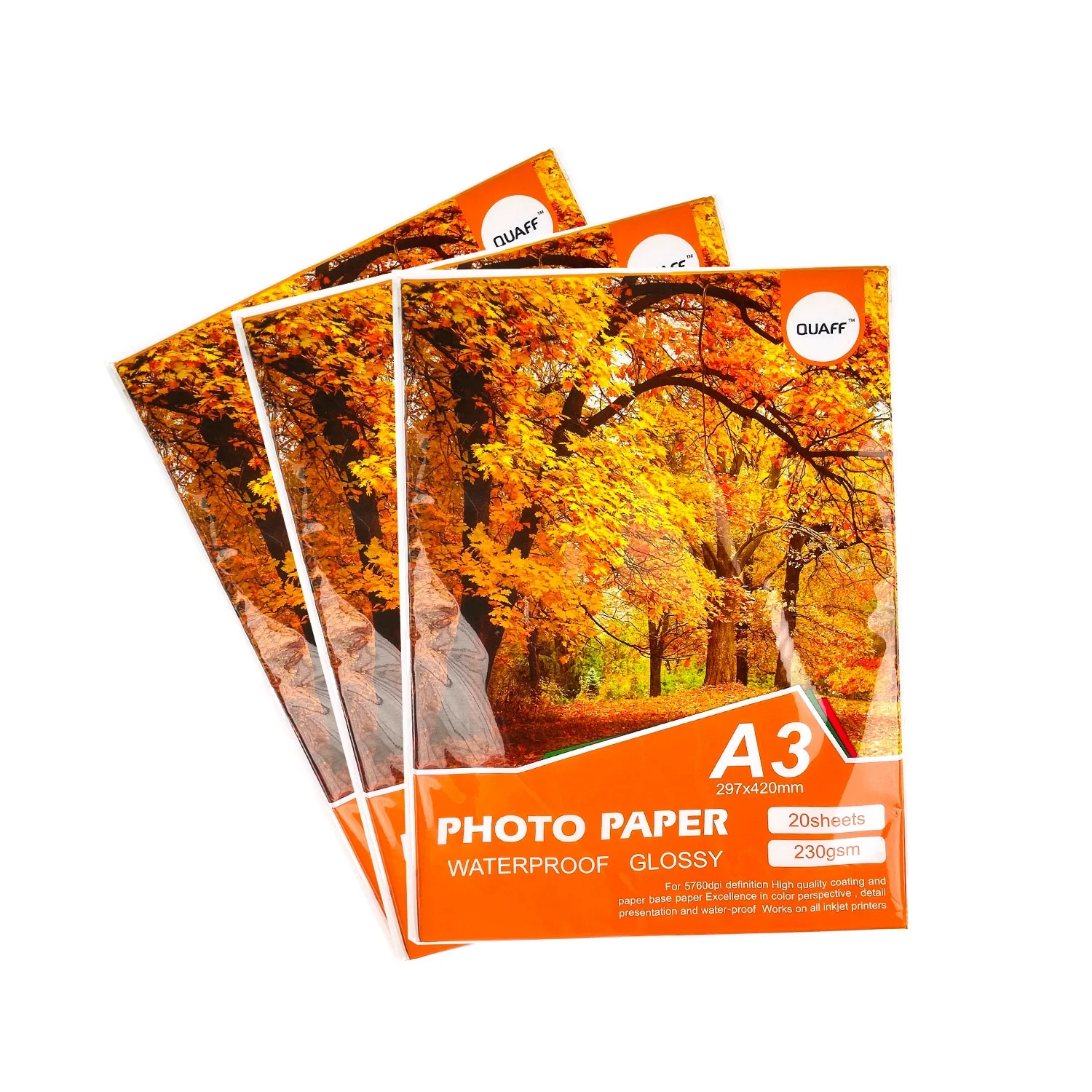 QUAFF Photo Paper - High Quality Waterproof Glossy 230gsm