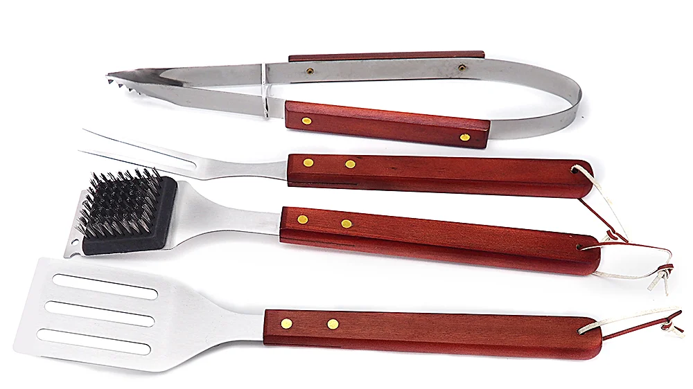 3-piece Stainless Steel Bbq Tool Set Bbq Gadgets Barbecue Utensils Bbq ...