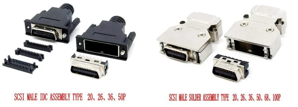 Db Type Mdr 68 Pin Male To Female Scsi Cable Connector - Buy Db Type ...
