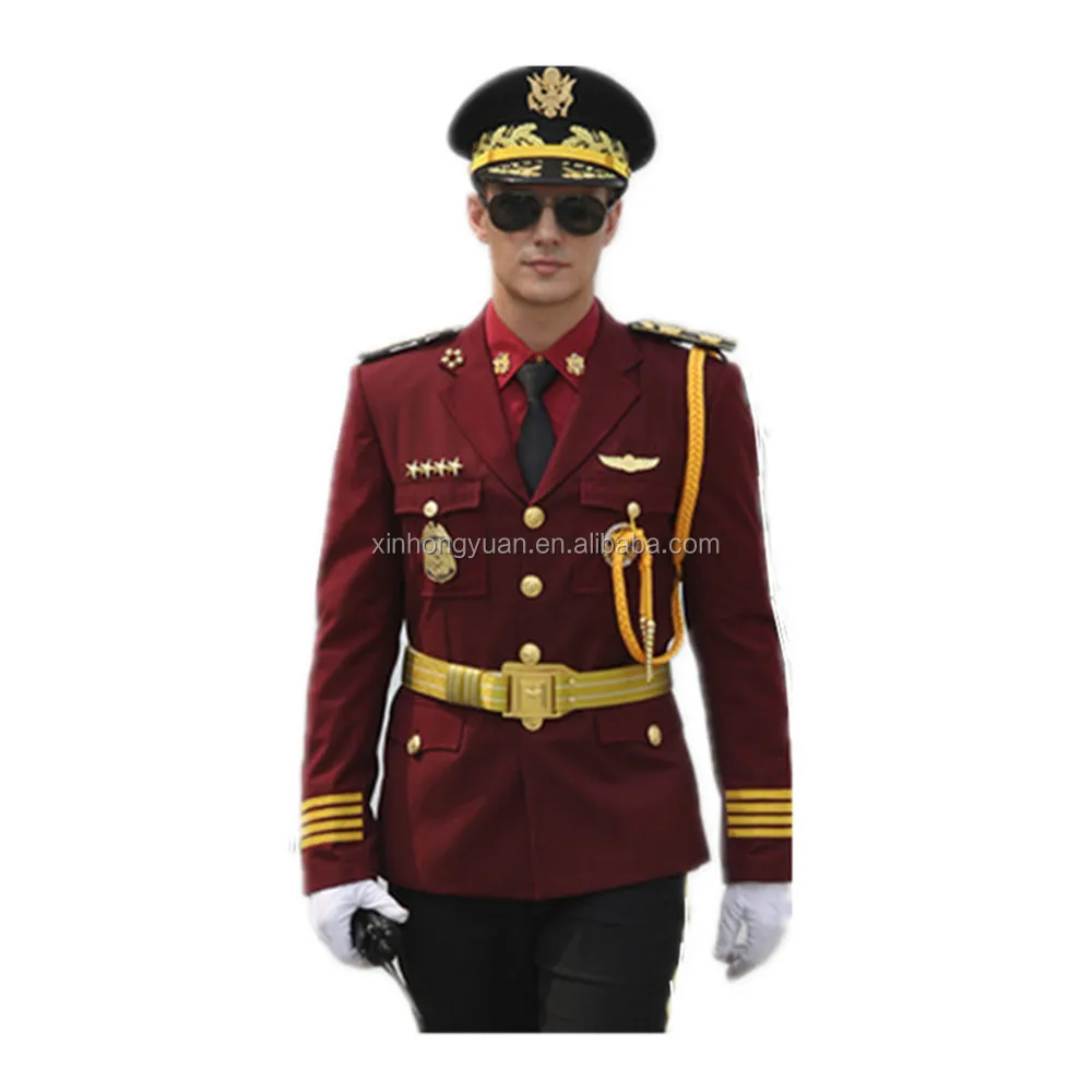 Burgundy Uniform Wine Red Coat Noble Security Uniform