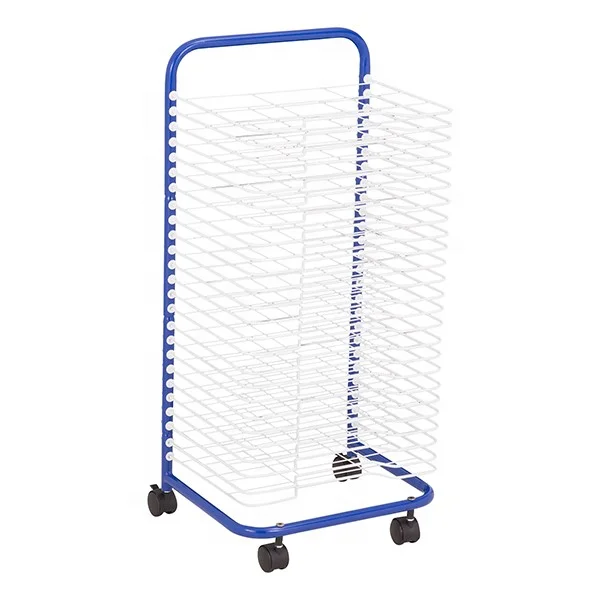 Mobile Art Drying Rack - Metal Wire Display Stand